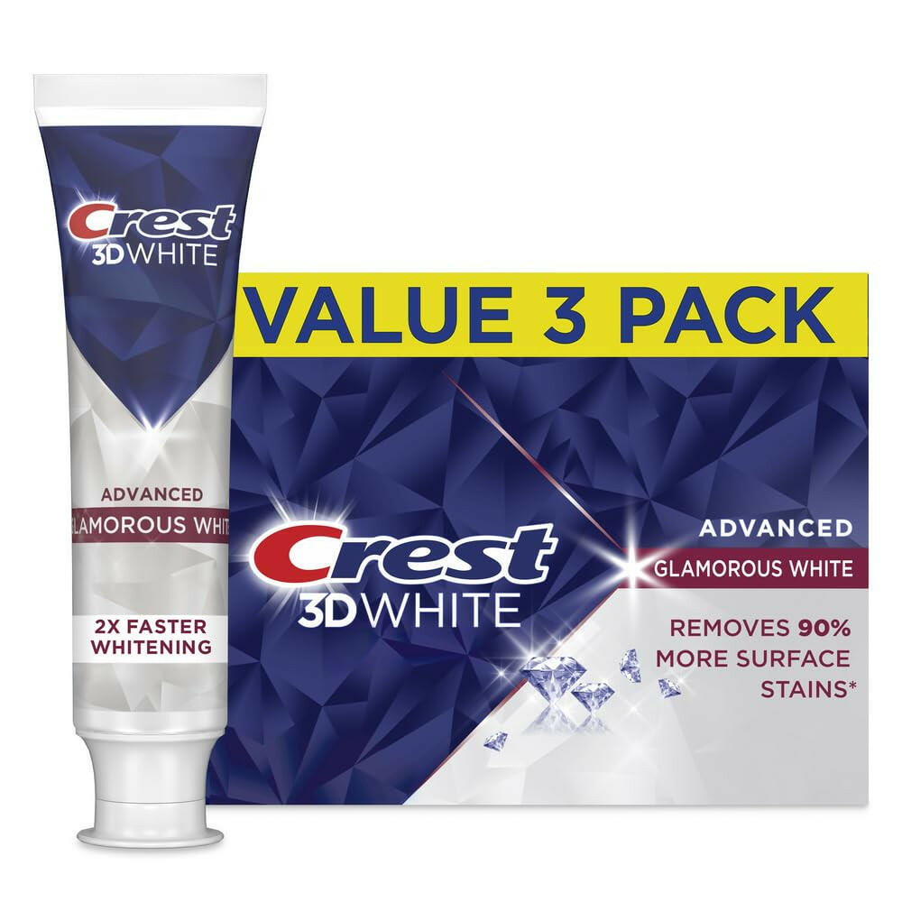 Crest 3D White Advanced Glamorous White Whitening Toothpaste (Pack of ...